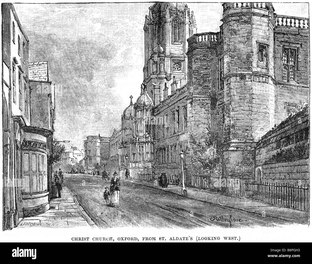 Christ Church Oxford from s.t algate's looking west Christ Church, is ...