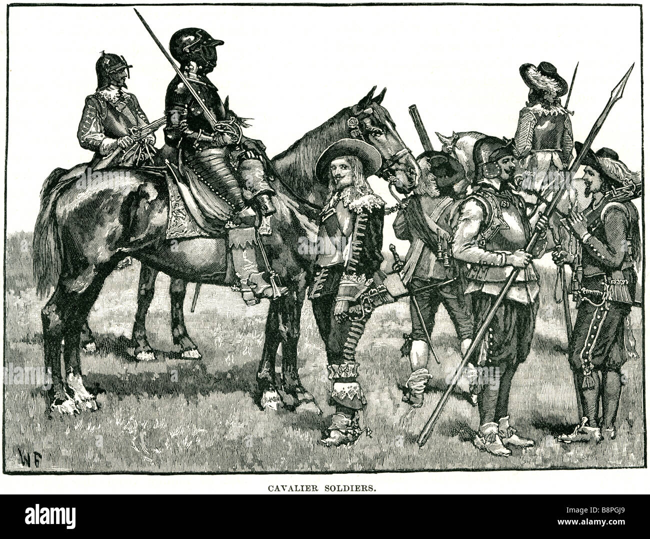 Cavalier cavalry commander during the english civil war hi-res stock ...