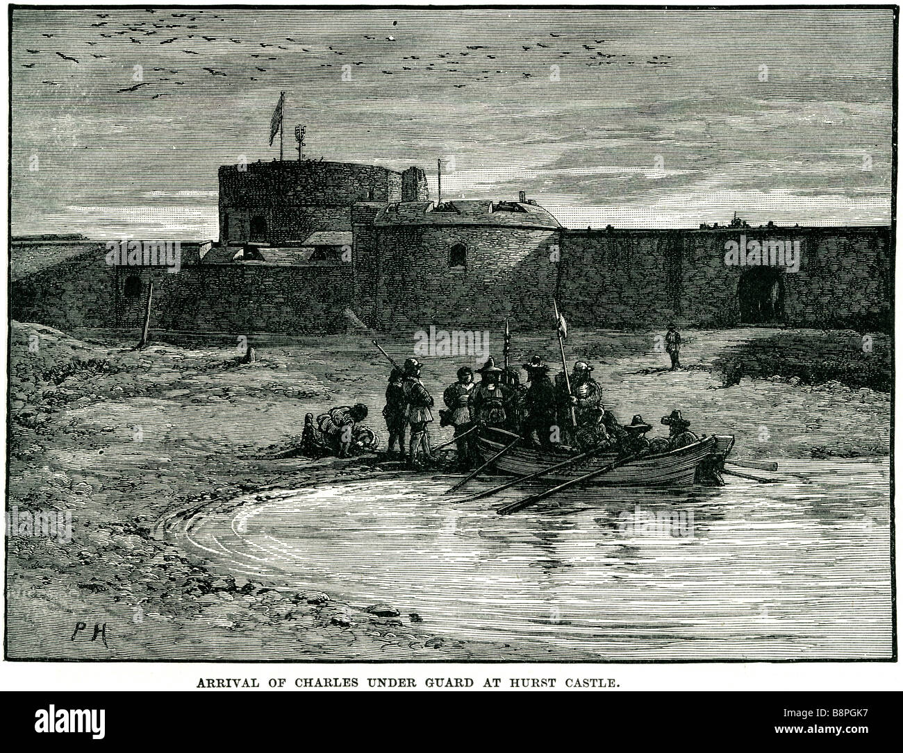 arrival of charles under guard at hurst castle Hurst Castle on the ...