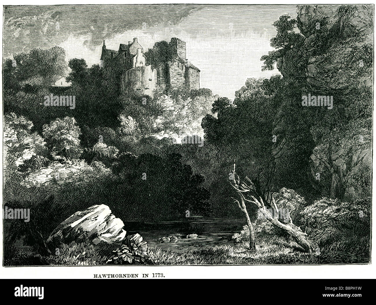 hawthornden in 1773 Hawthornden Castle is located on the River North ...
