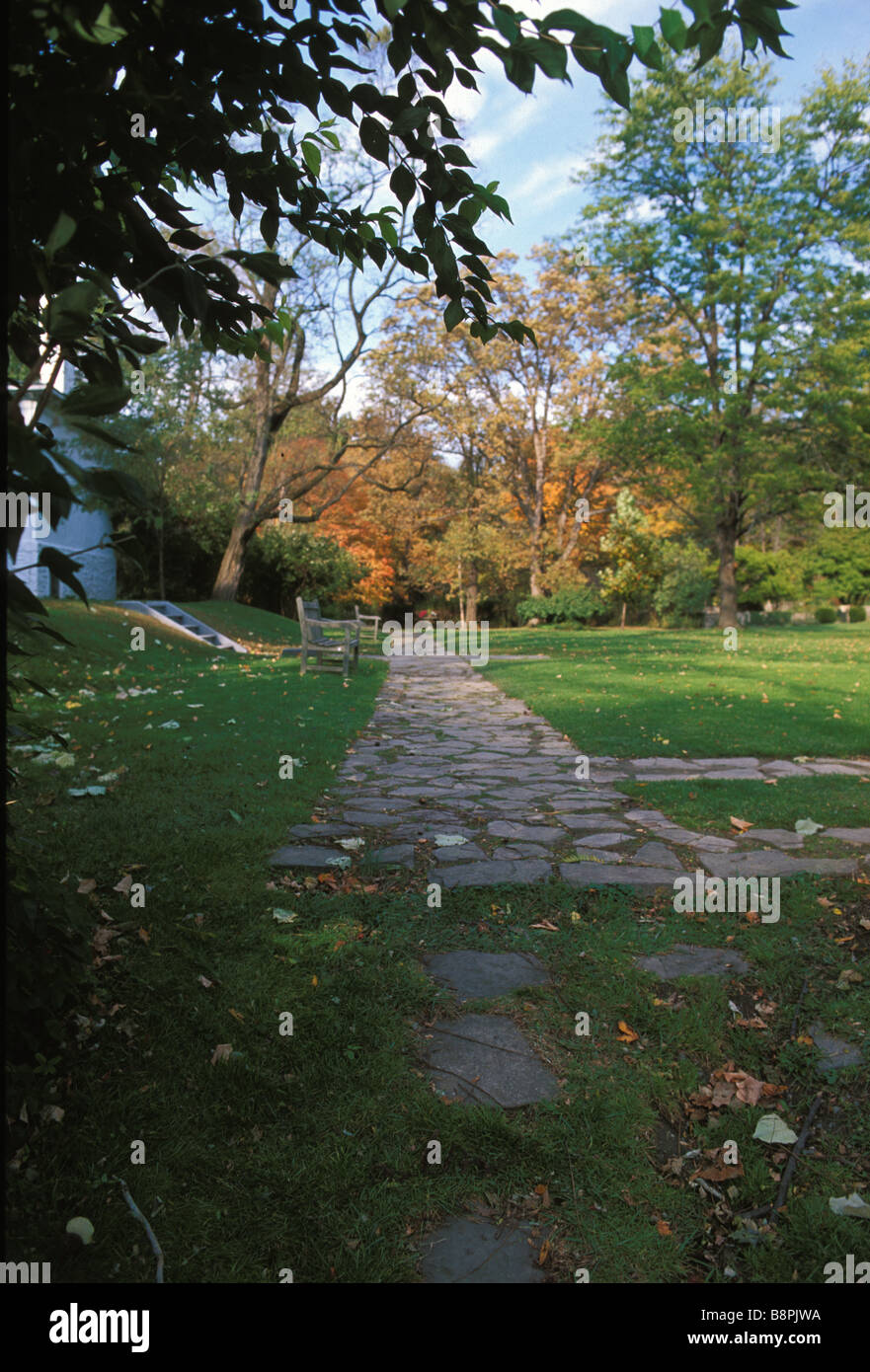 Garden paths, Clermont mansion, Hudson Valley, New York Stock Photo - Alamy