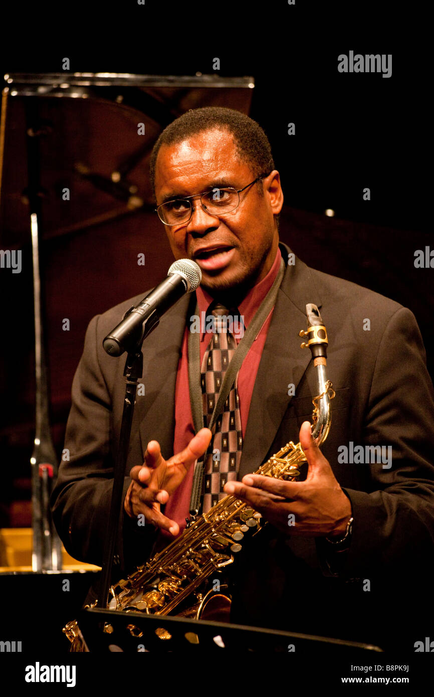 Charlie Young talking to the audience at the American University in ...