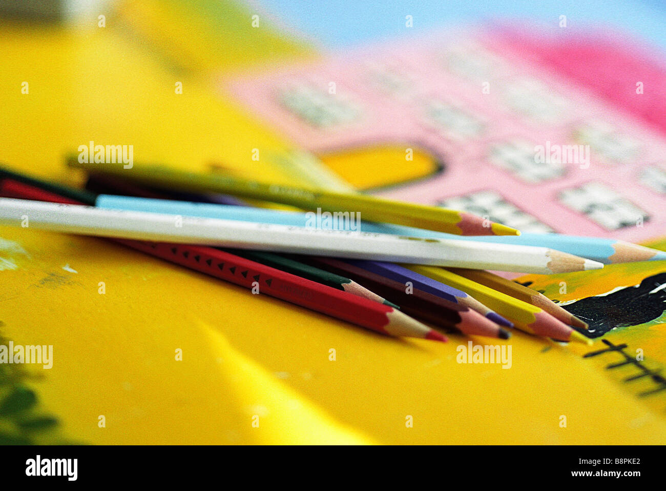 Close up vibrant colored pencils hi-res stock photography and images ...