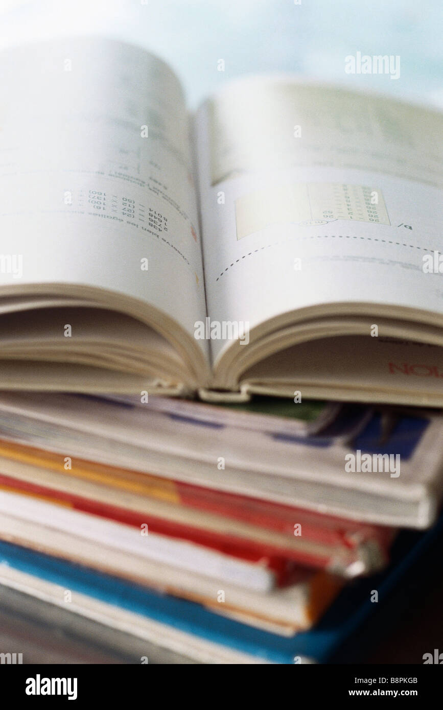 Pile of textbooks Stock Photo - Alamy