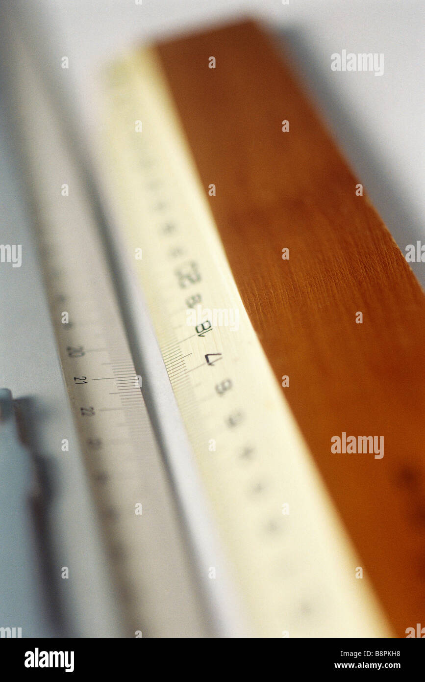 Rulers, extreme close-up Stock Photo - Alamy