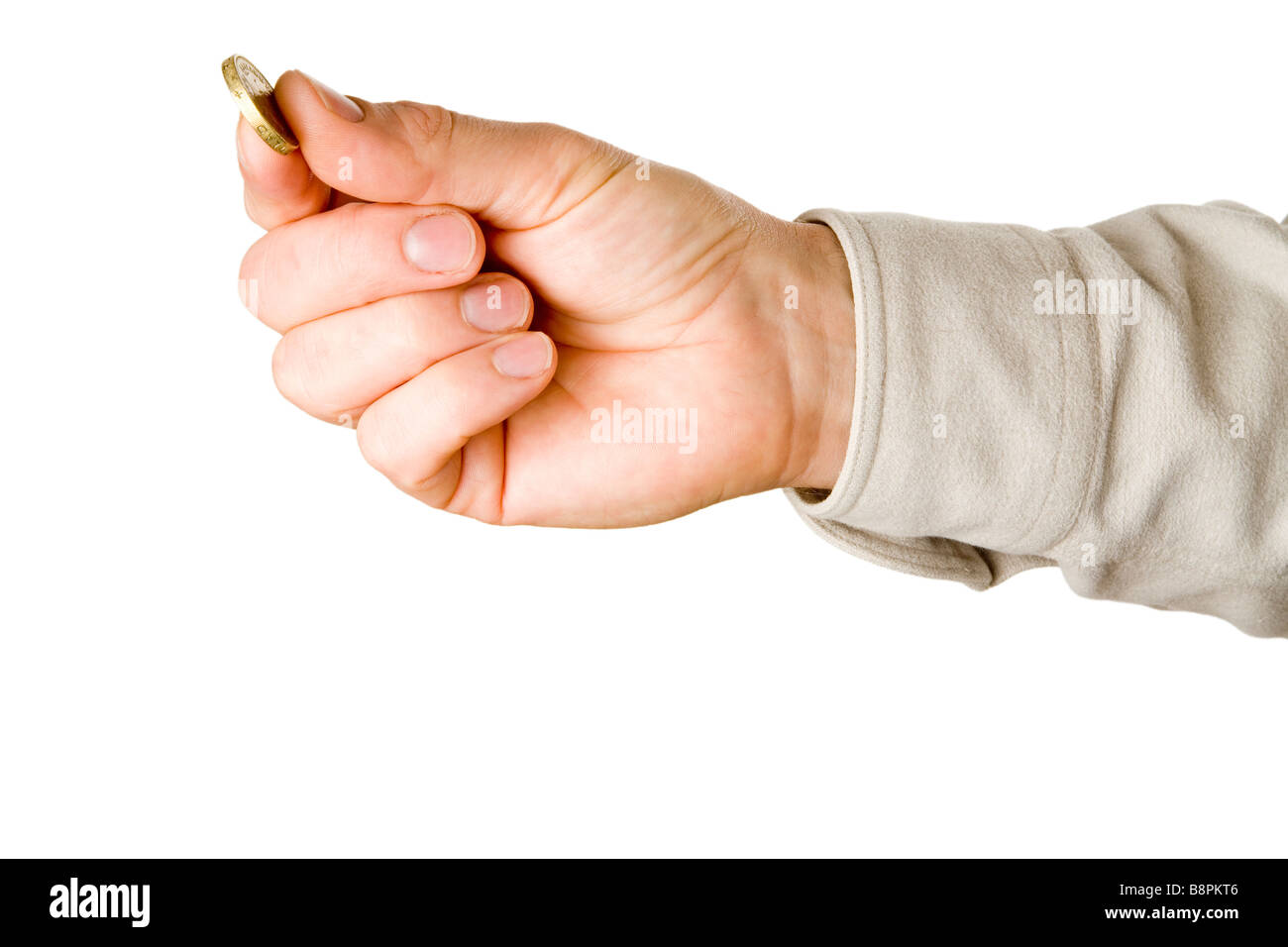 Hand holding coin sterling hi-res stock photography and images - Alamy