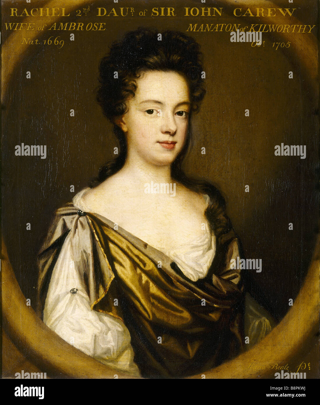 RACHEL CAREW by Mary Beale Wife of Ambrose Manaton of Kilworthy 1669 ...