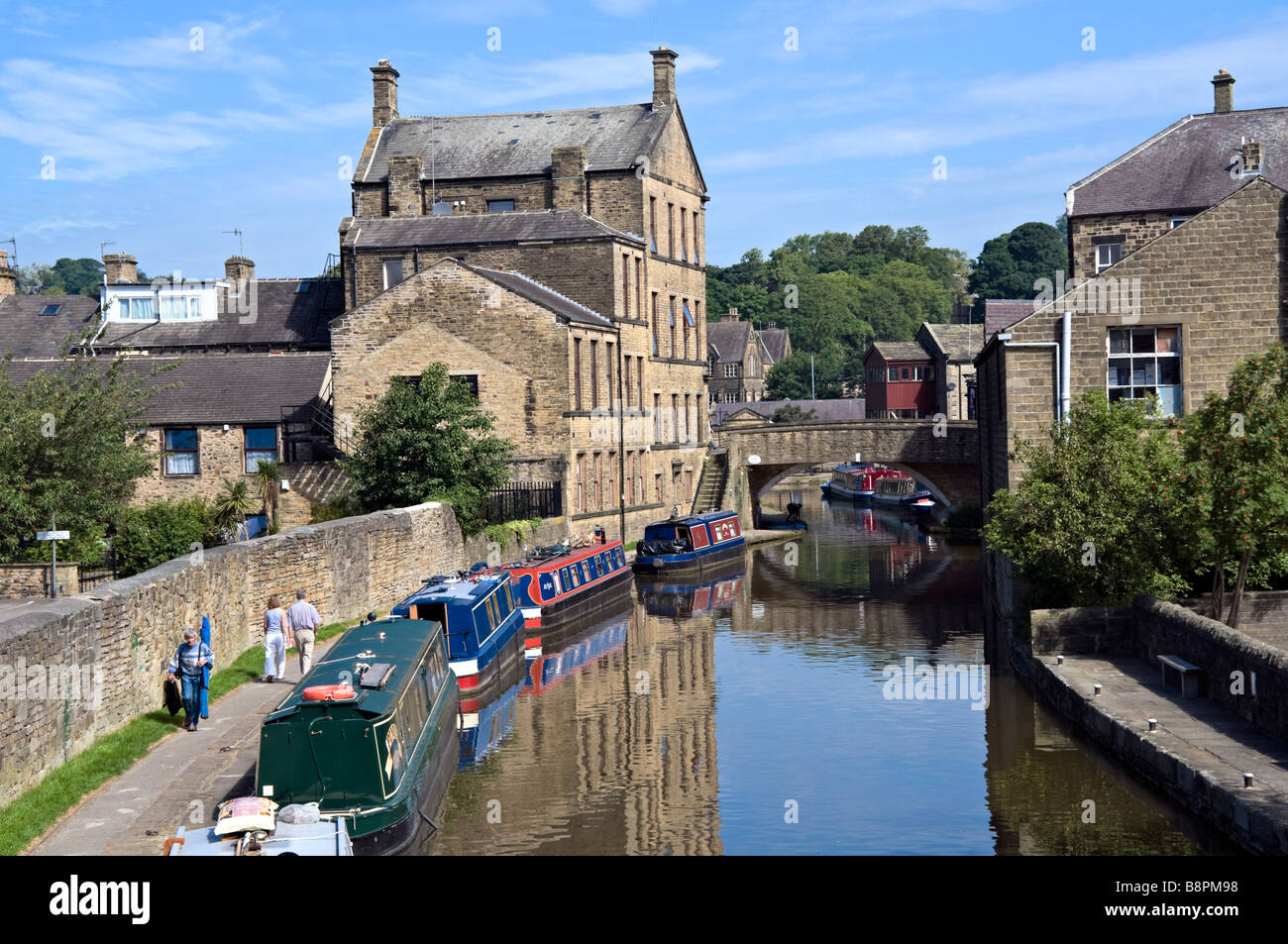 Looking towards Belmont bridge Skipton UK Stock Photo - Alamy