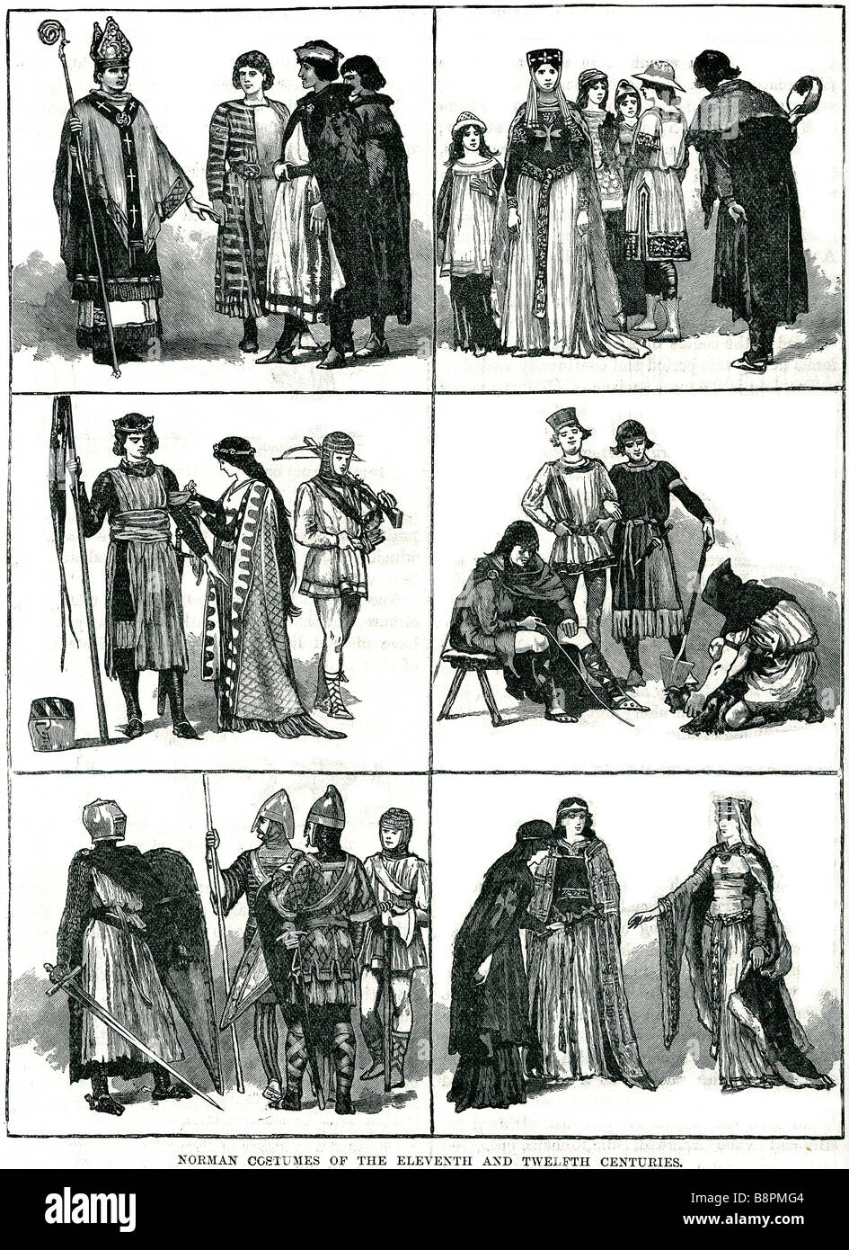 norman costumes of the eleventh and twelth centuries traditional ...