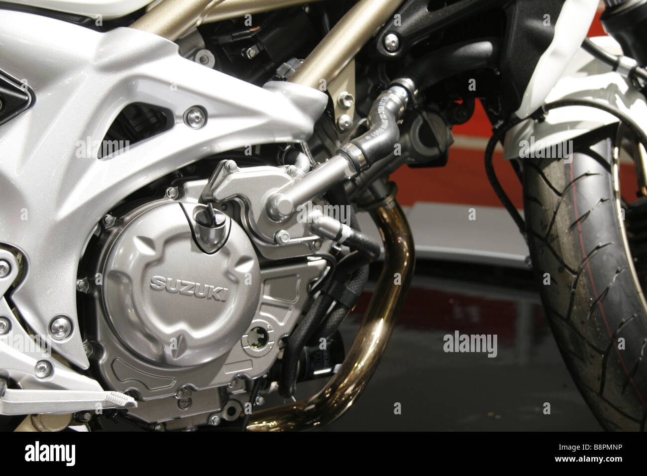 close up design racing motorbike engine at motor show Stock Photo - Alamy