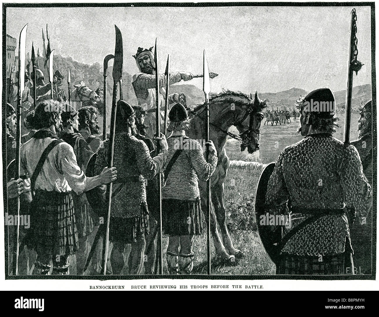 bannockburn bruce reviewing his troops before the battle The Battle of ...