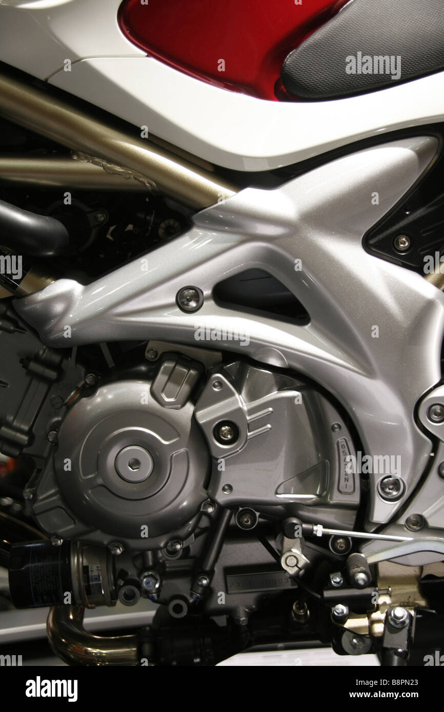 close up design racing motorbike engine at motor show Stock Photo - Alamy