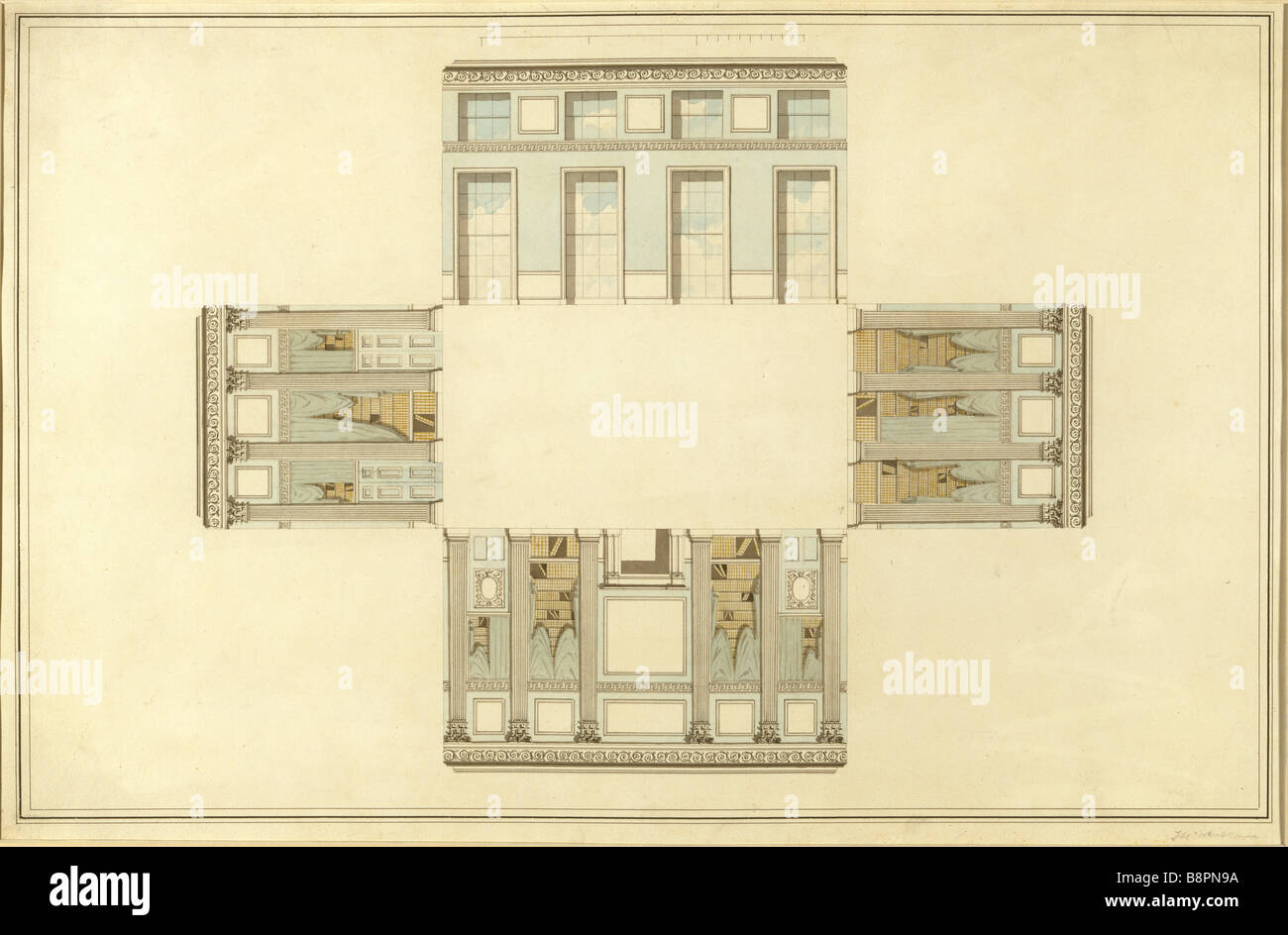 Architectural plans 18th century hi-res stock photography and images ...