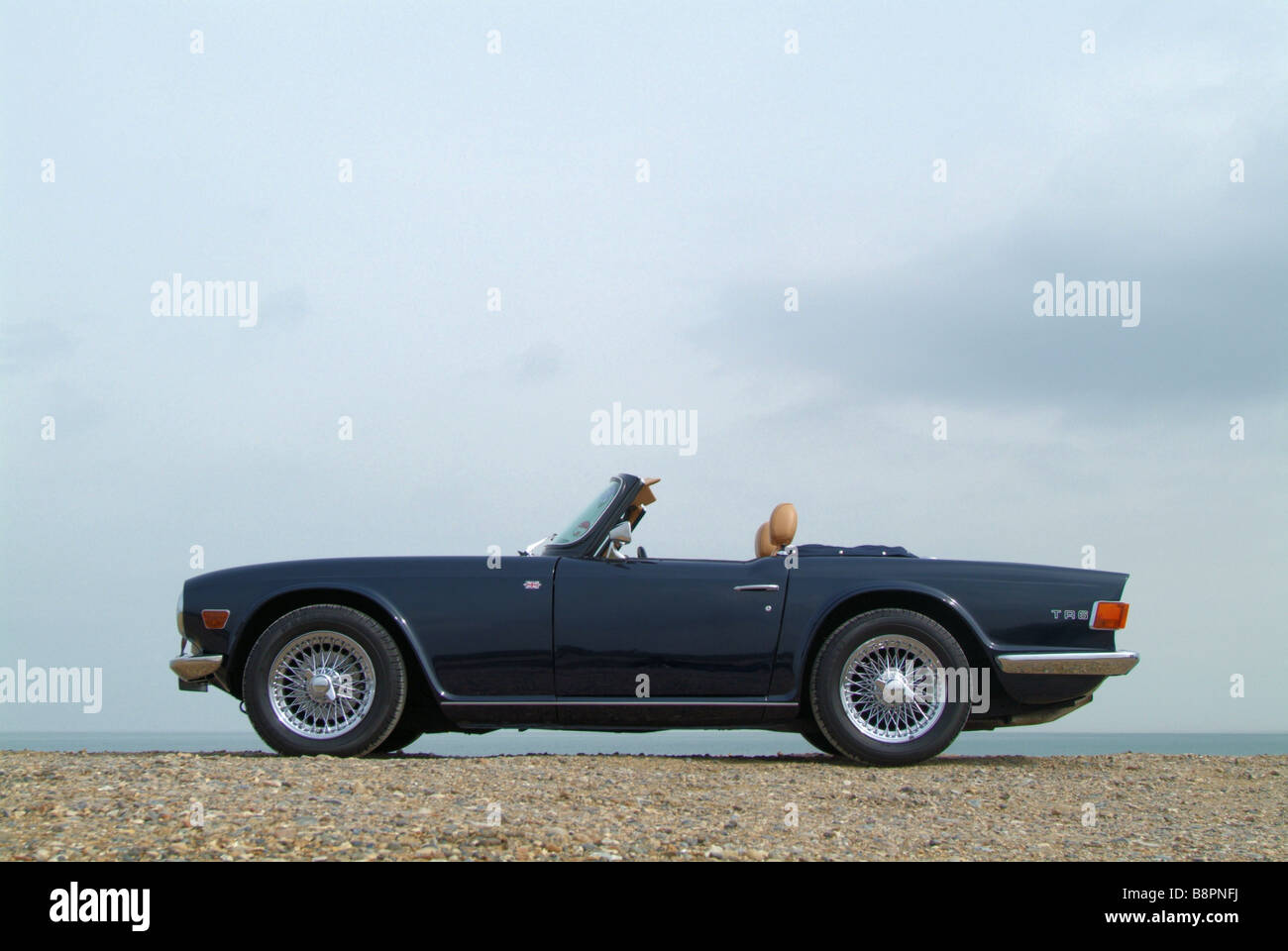 Blue triumph tr6 sports car hi-res stock photography and images - Alamy