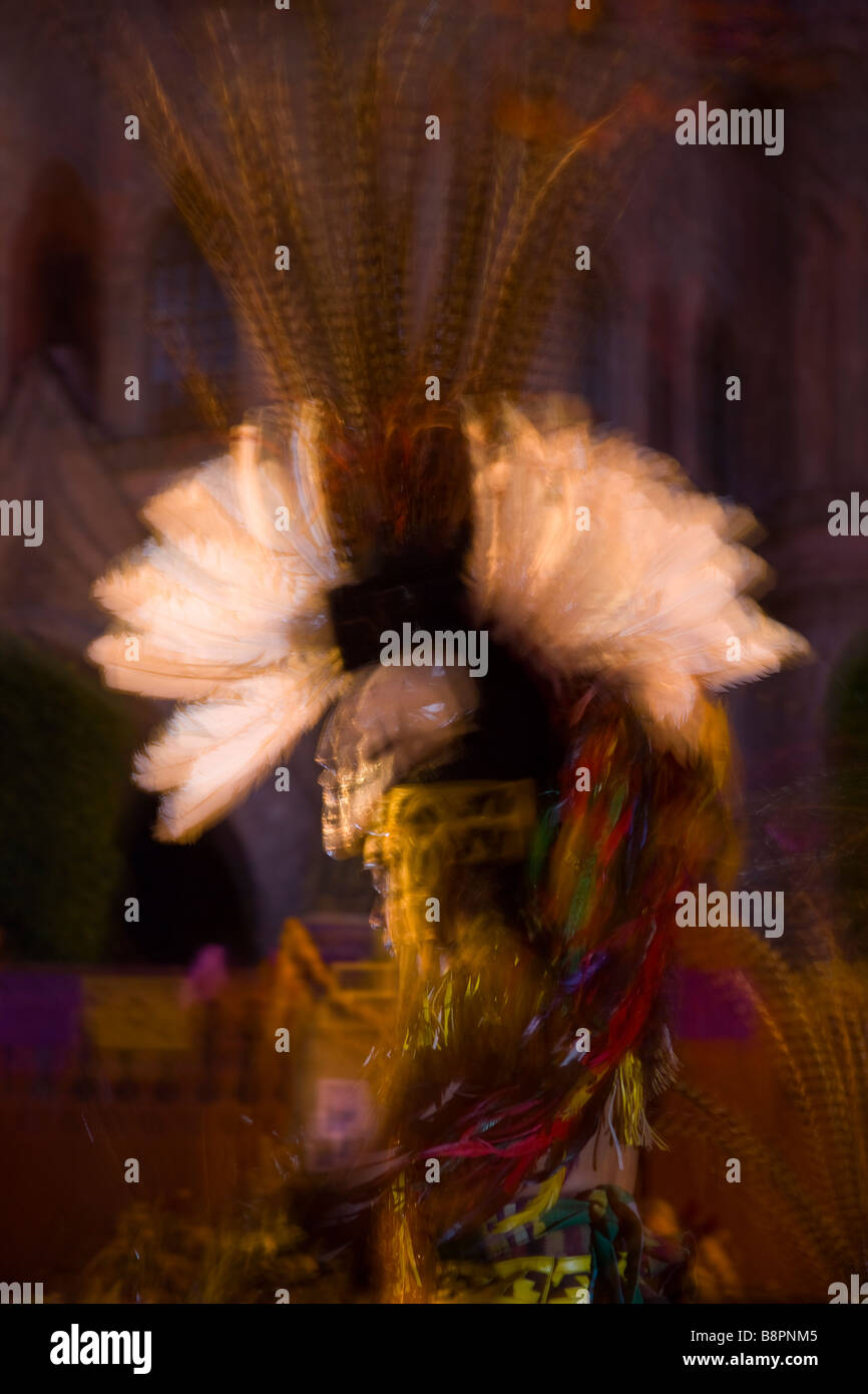 Aztec Drummer at Day of the Dead Celebration in San Miguel de Allende ...