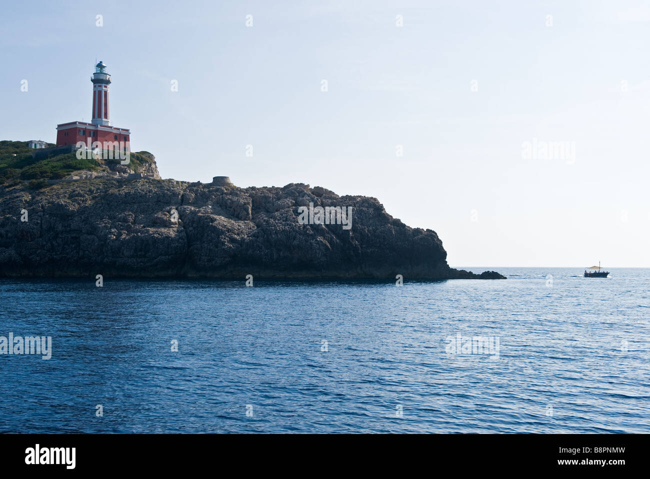 Italy Capri the Punta Carena Beacon Stock Photo - Alamy