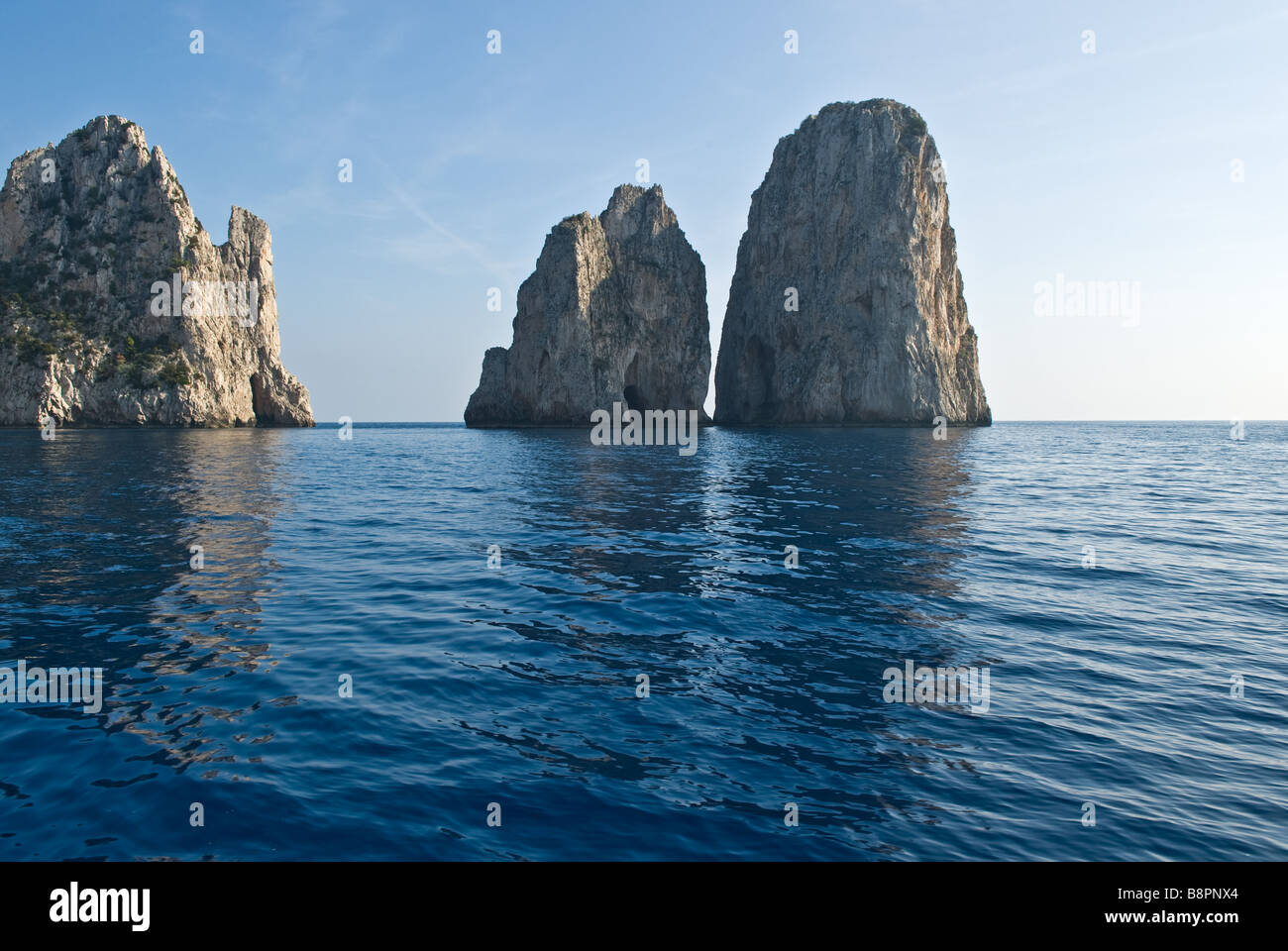 Italy Capri the famous Faraglioni rocks Stock Photo - Alamy