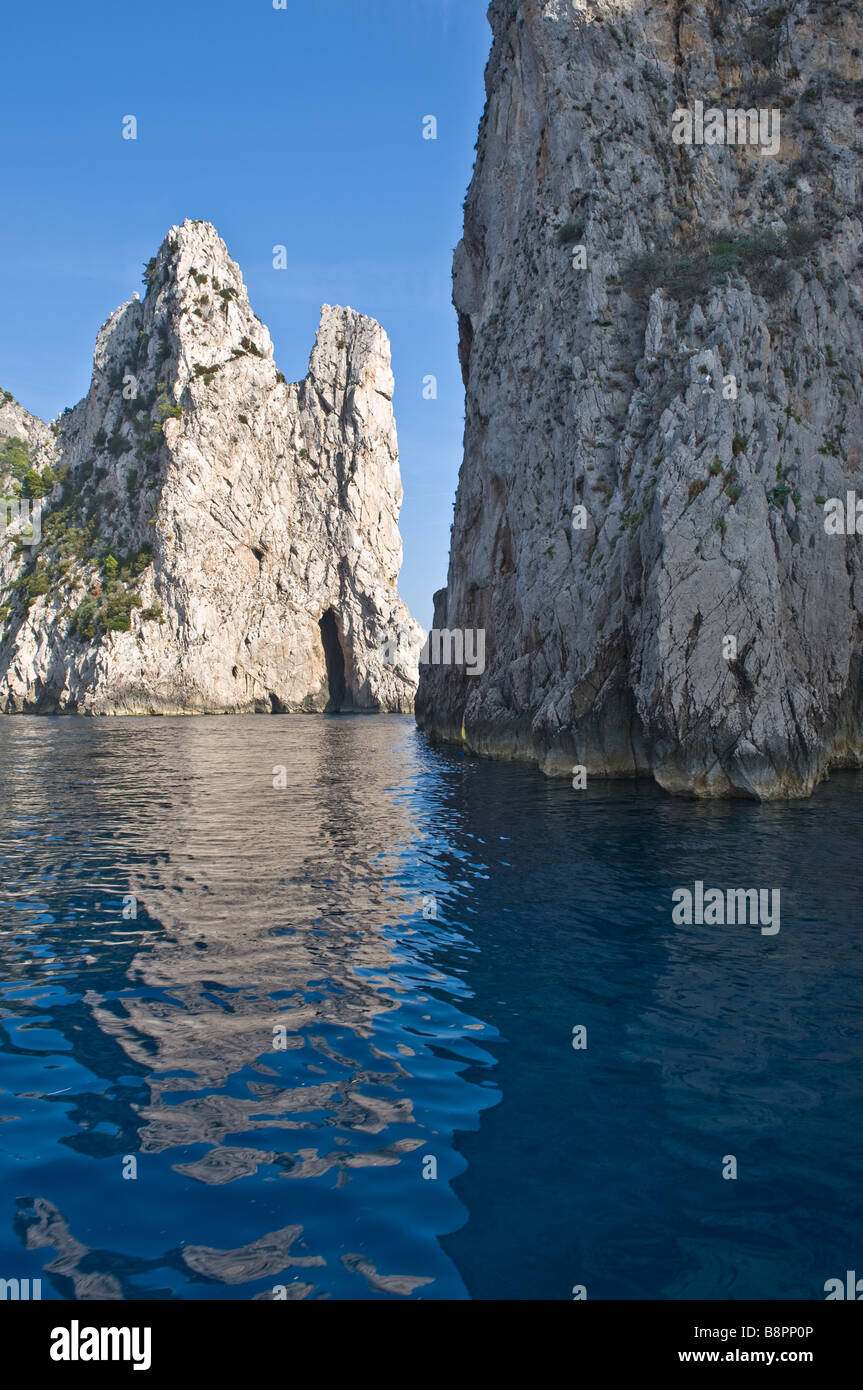 Italy Capri the famous Faraglioni rocks Stock Photo - Alamy