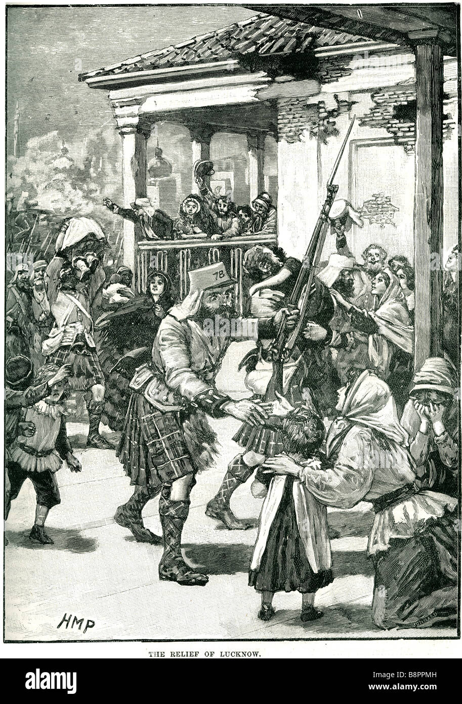 relief of lucknow 1857 Major General Henry Havelock Cawnpore Lucknow relieve Stock Photo - Alamy