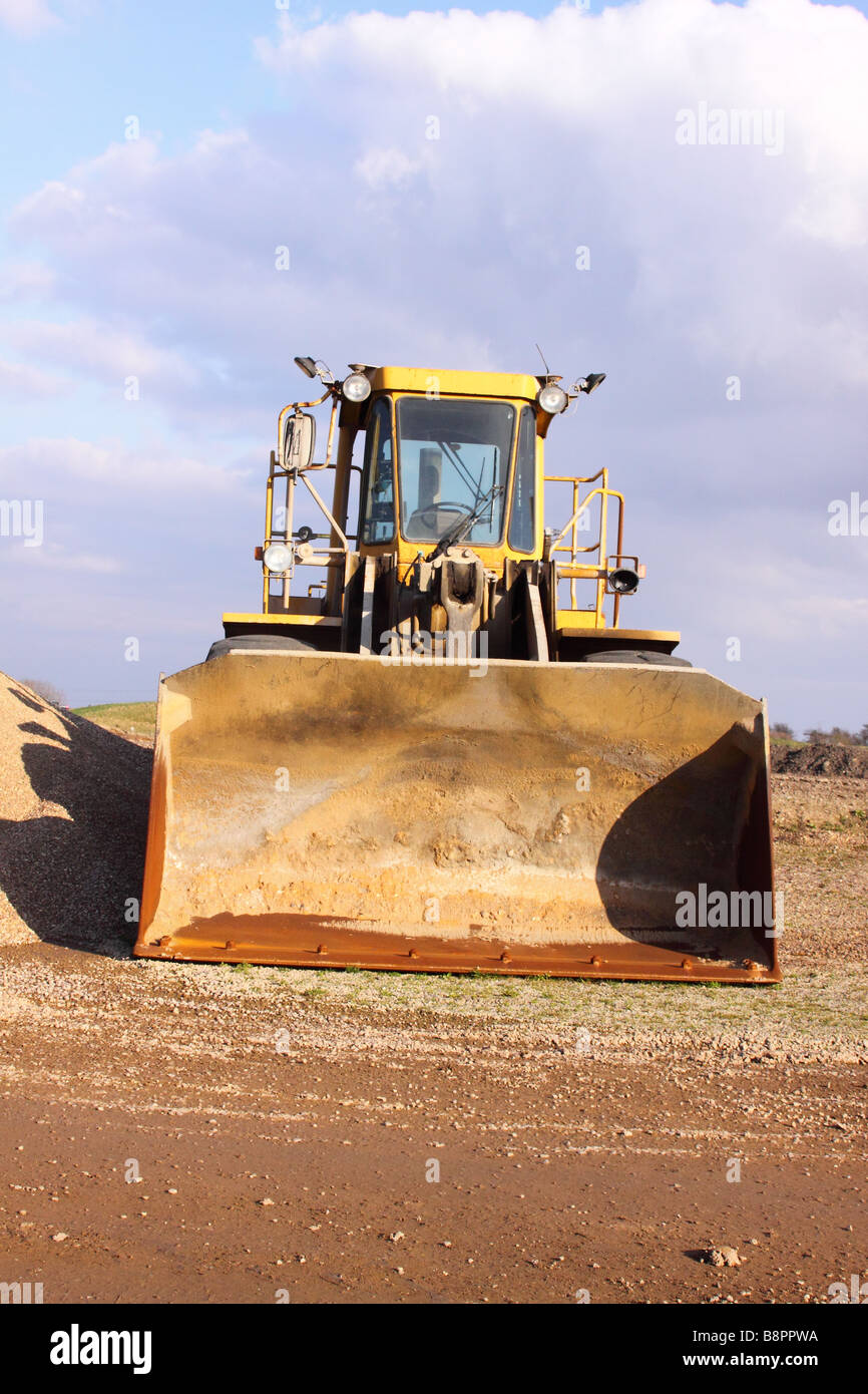 bulldozer or digger used in cromwell quarry for moving extracted sand ...