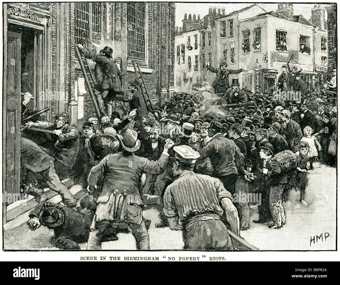 birmingham no popery riots 1868 Murphy Riots William Stock Photo - Alamy