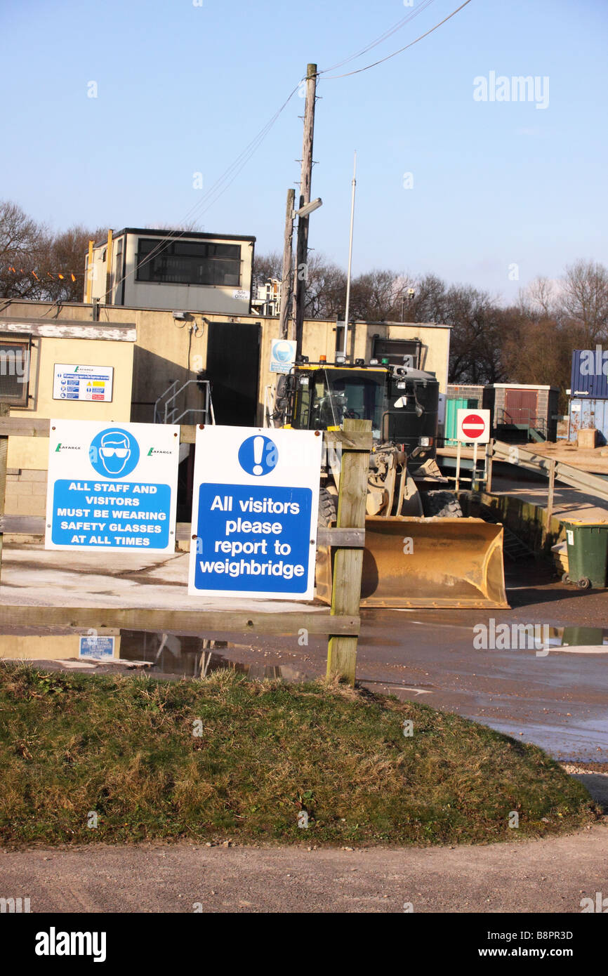 gravel quarry site entrance welcome board to cromwell quarry run by ...
