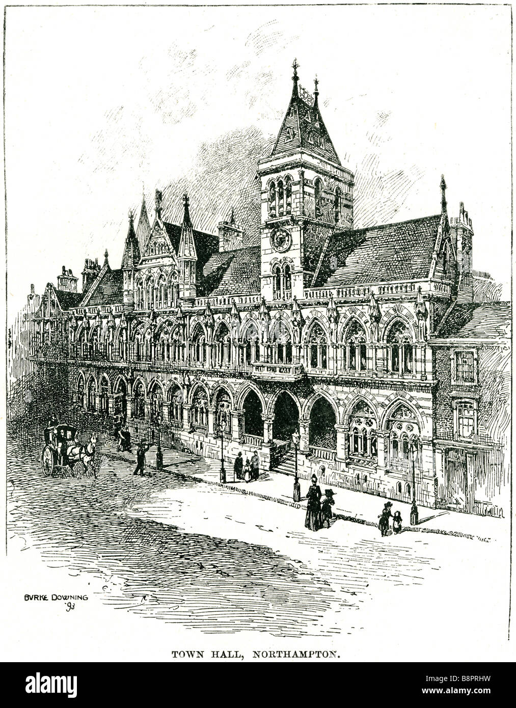 Town Hall Northampton Guildhall St Giles' Square England Edward William ...