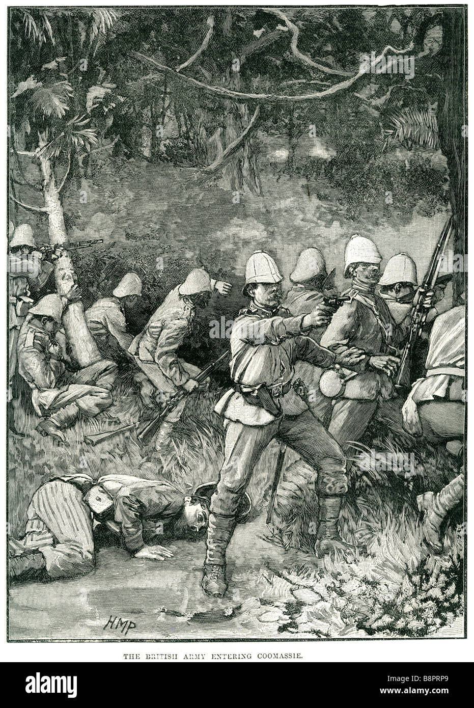 British army entering Coomassie Kumasi 1873 Third Anglo-Asante War ...