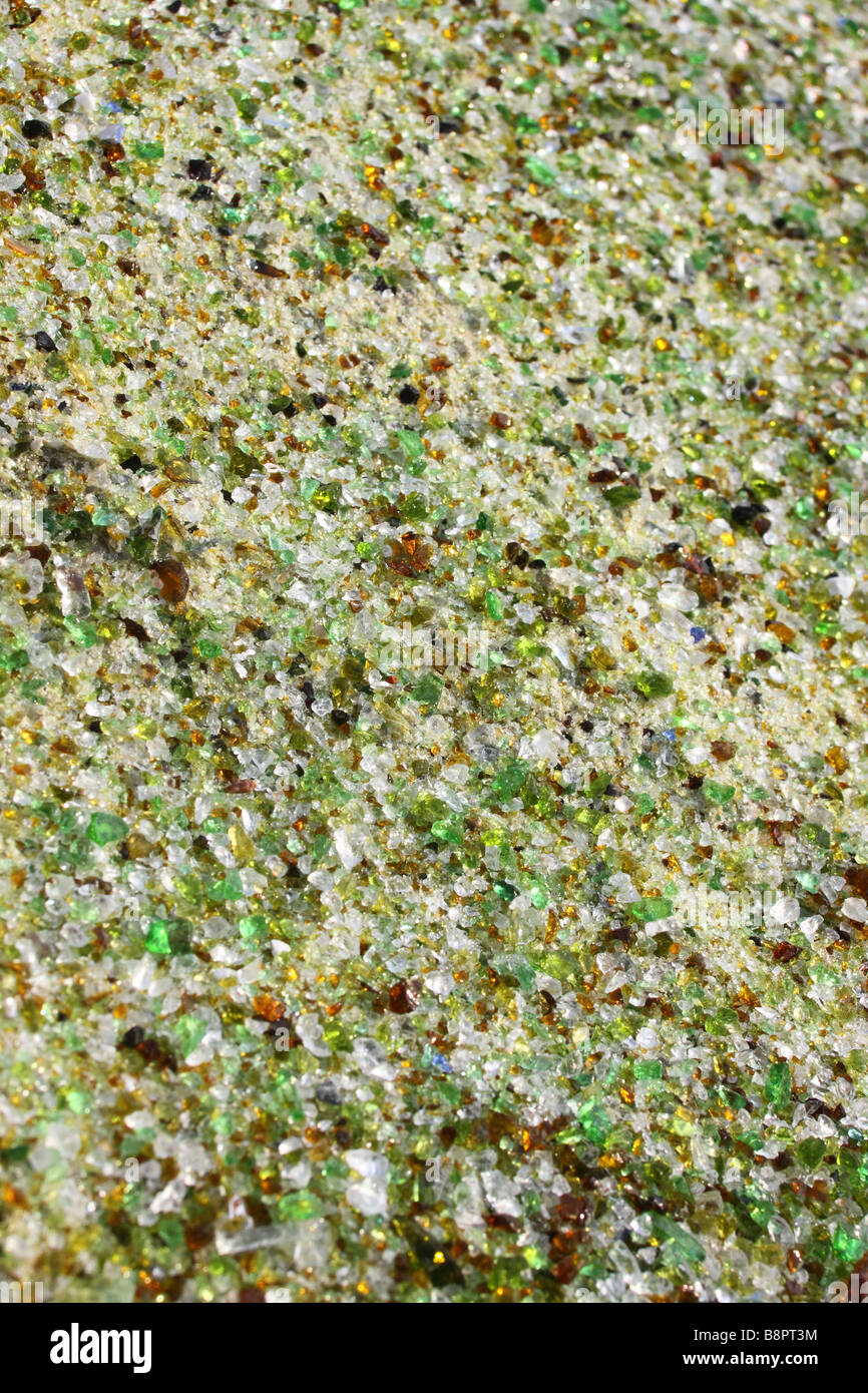 crushed recycled glass of all colours piled at a recycling centre Stock ...
