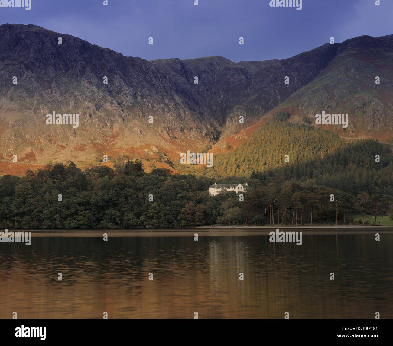 A view of Buttermere Valley Cumbria showing a typical Lake District ...