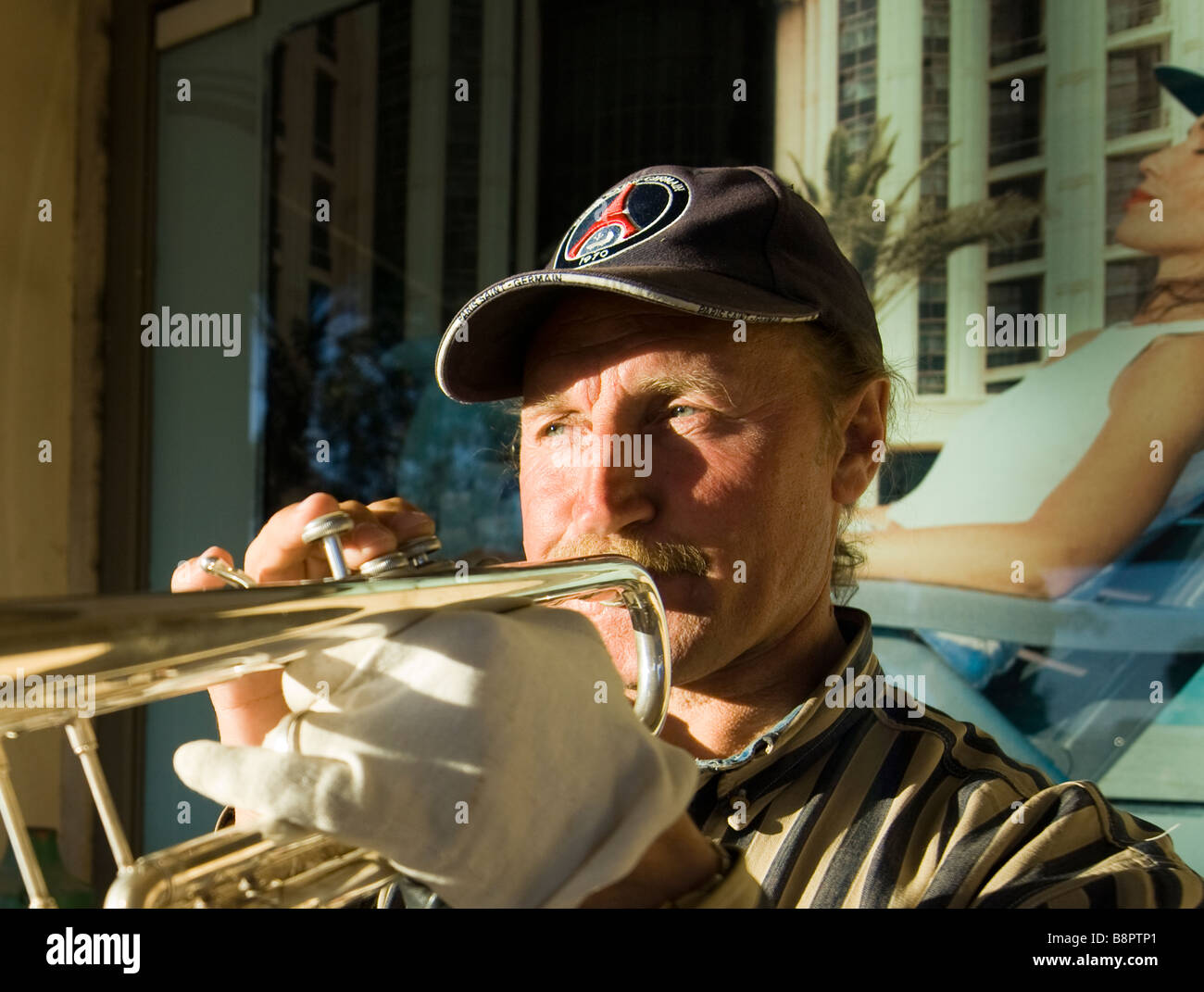 The Trumpeter and his Audience 4 Stock Photo - Alamy