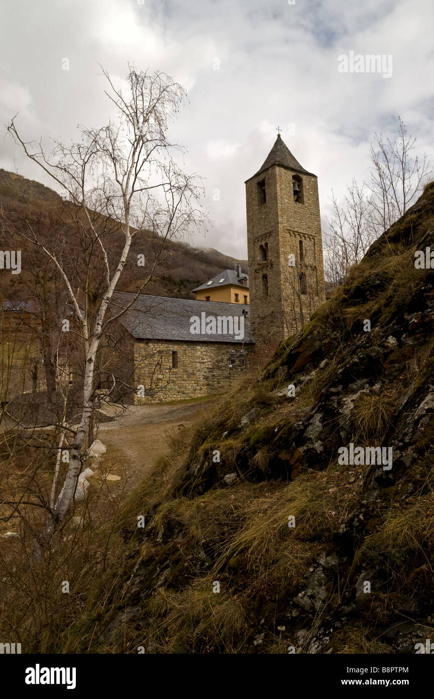 Boi village in Pyrenees and 11th-century Romanesque-style church Sant ...