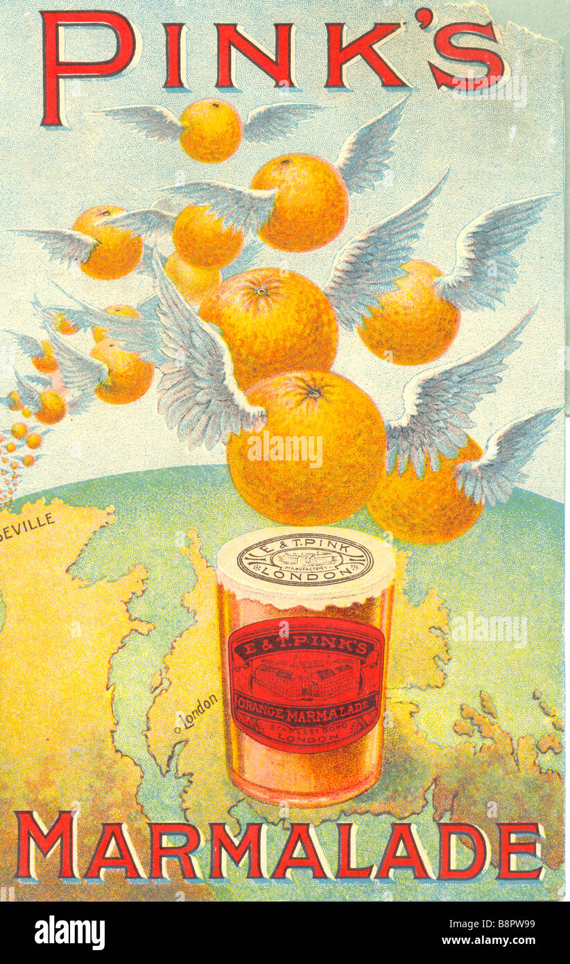 Advertisement for Pink's Marmalade 1897 Stock Photo - Alamy