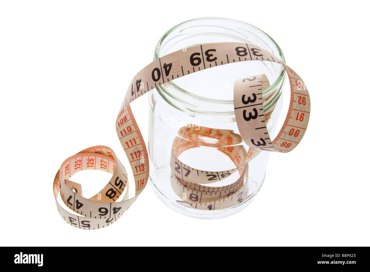 Tape Measure in Glass Jar Stock Photo - Alamy