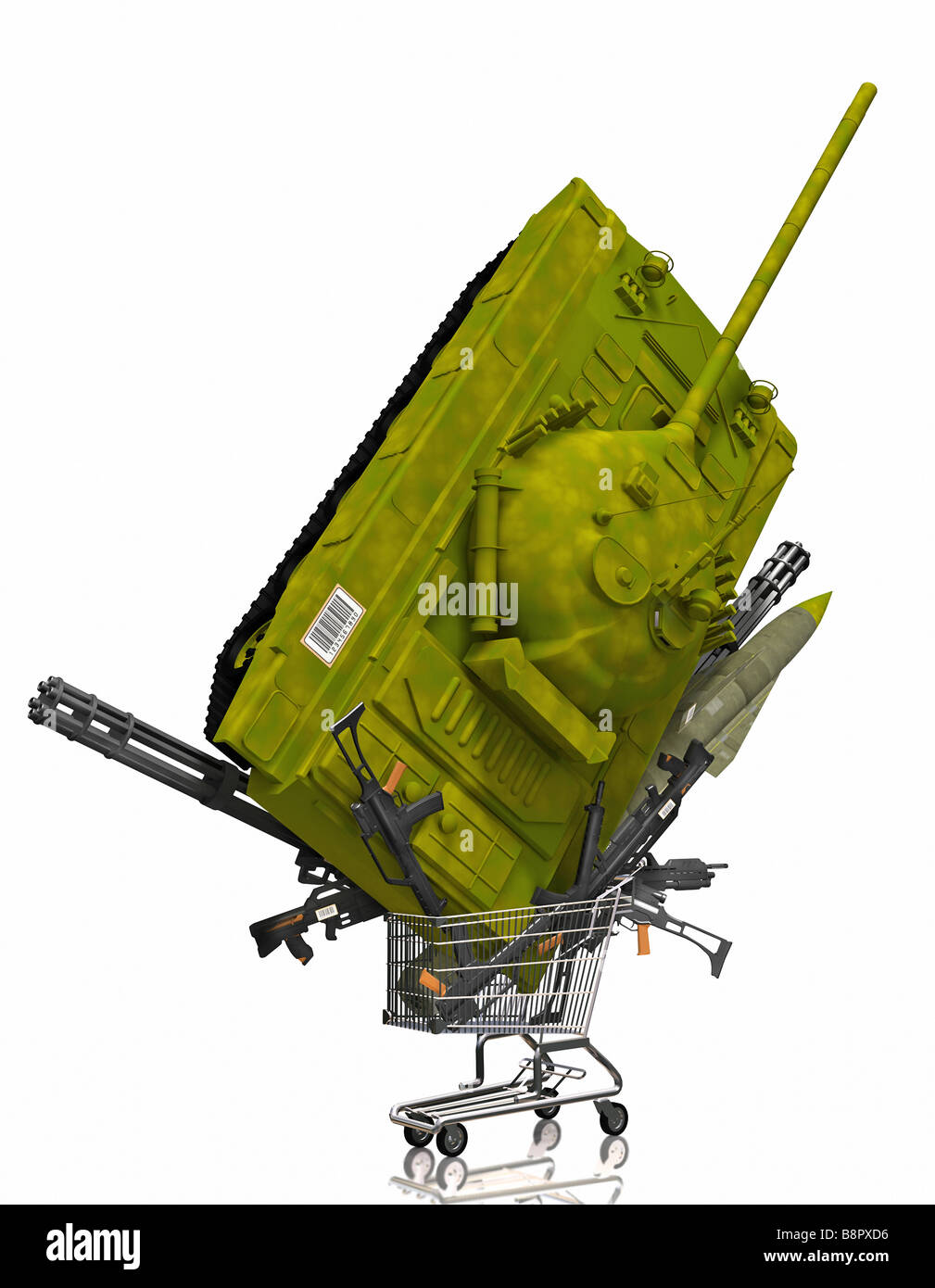 The trading cart loaded with the weapon for purchase Stock Photo - Alamy