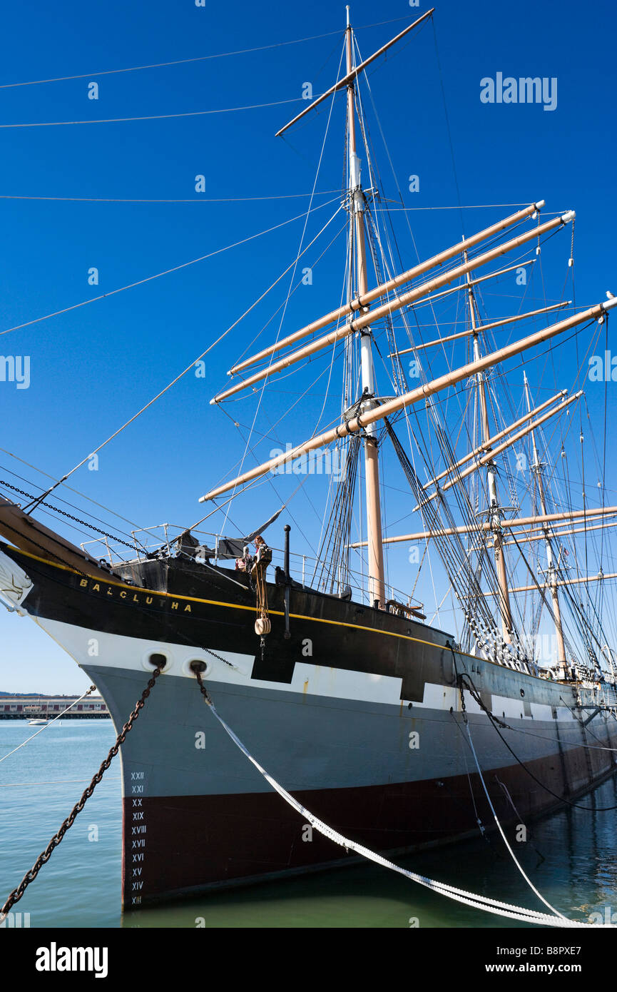 The 19th Century steel hull sailing ship Balclutha at the Maritime ...