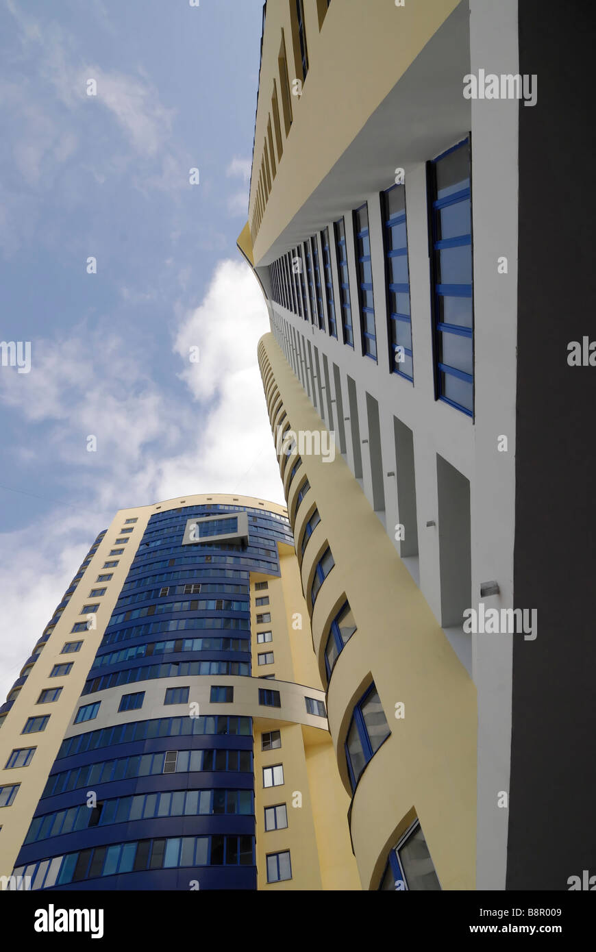 Modern new buildings Bottom view Stock Photo - Alamy