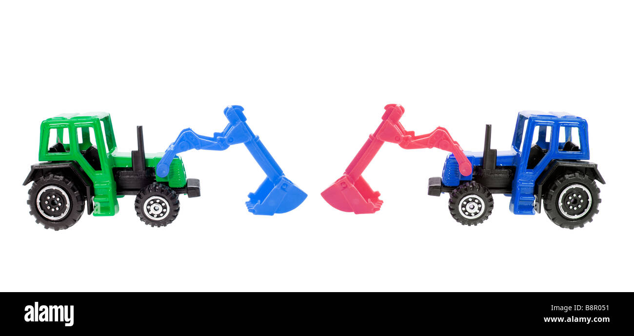 Miniature Plastic Earth Movers Stock Photo - Alamy