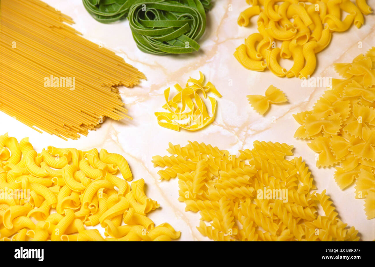 Dried Pasta Types Stock Photo - Alamy