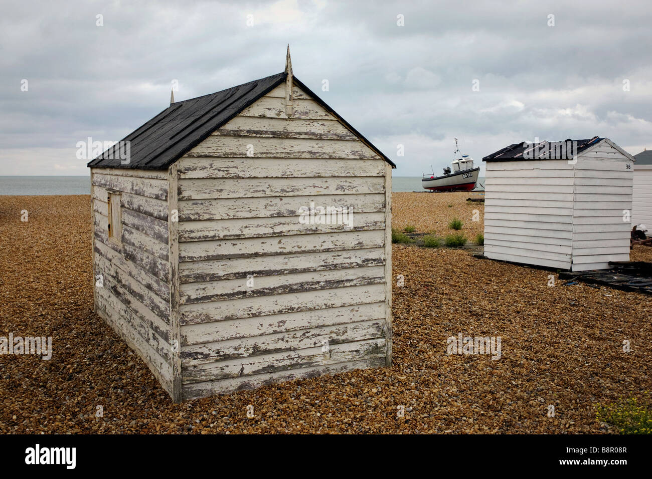 Kent boat huts winter hi-res stock photography and images - Alamy