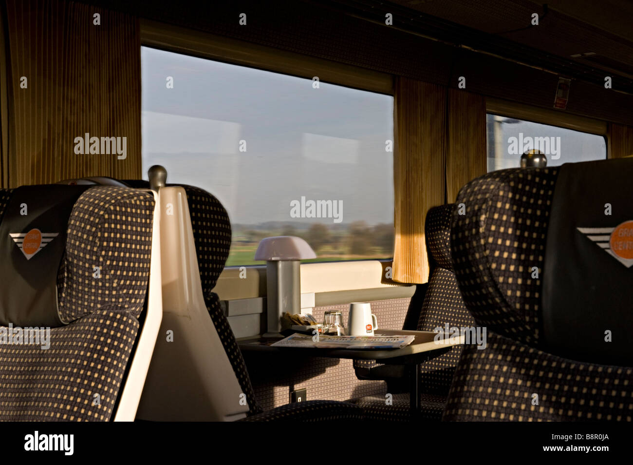 Interior of a Grand Central Railway first class Mark 3 HST carriage ...