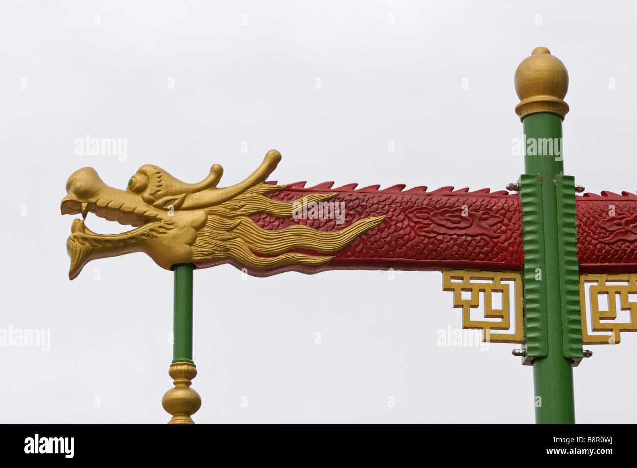 Shape of a chinese dragon design at a chinese temple Stock Photo - Alamy