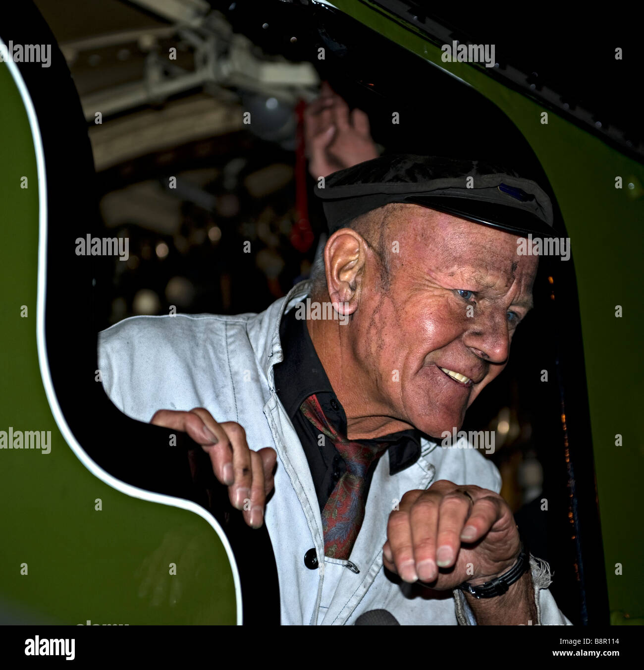 Steam Locomotive Driver Stock Photo - Alamy