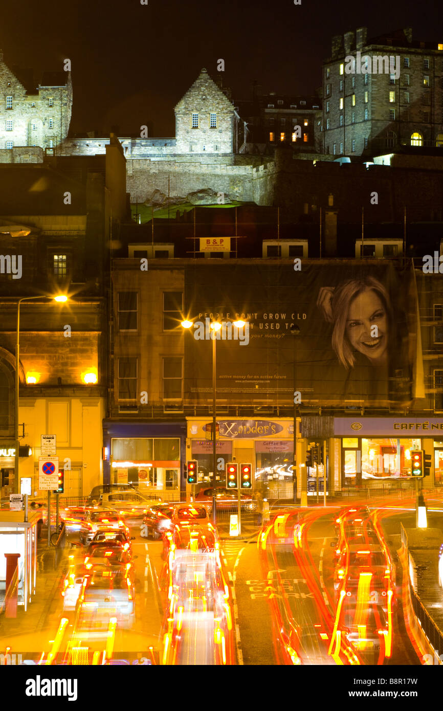 Scotland Edinburgh Edinburgh City Edinburgh Castle overlooking rush ...