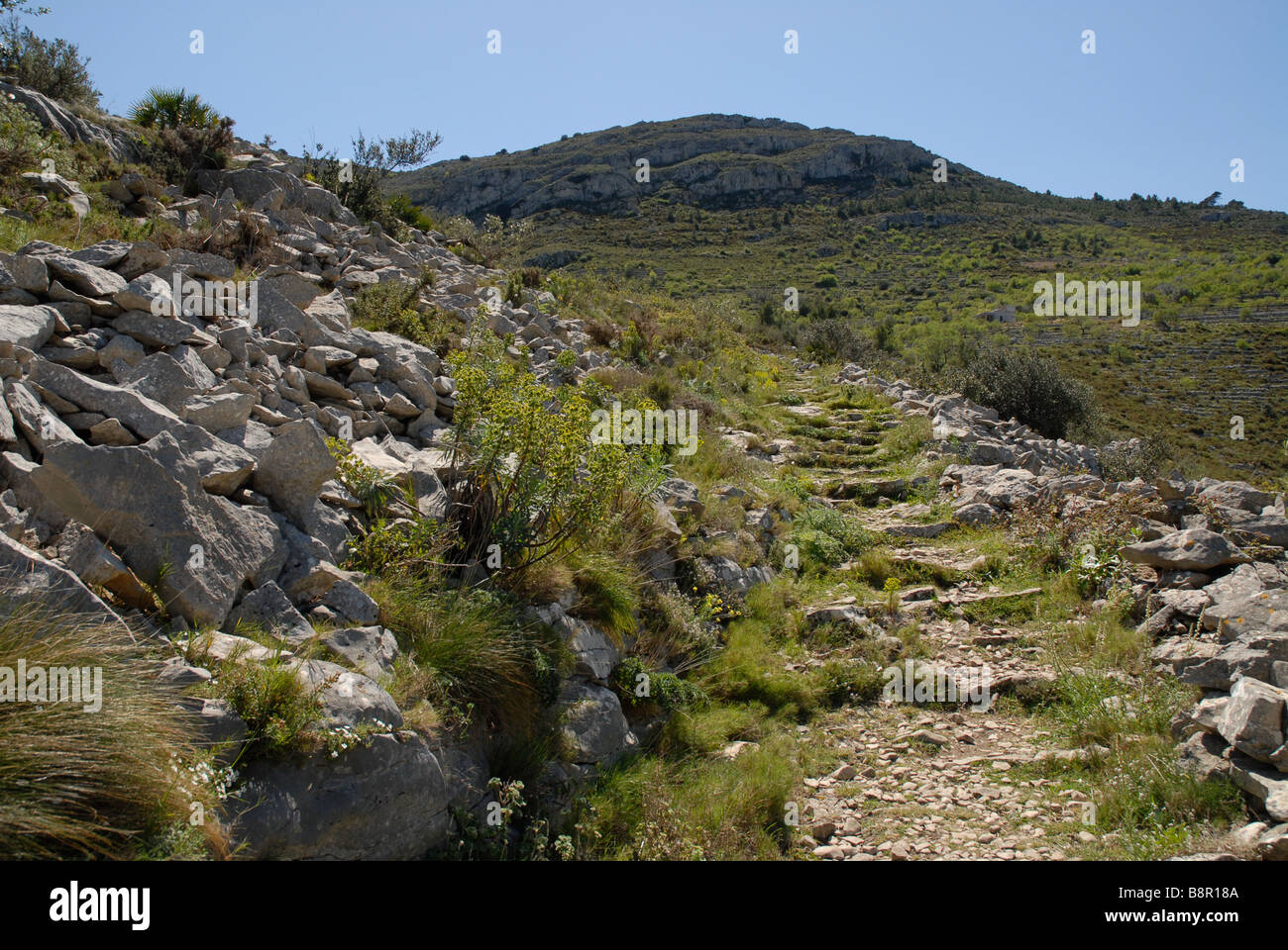 stepped Mozarabic trail to Baranc Infern, Vall de Laguart, Benimaurell ...