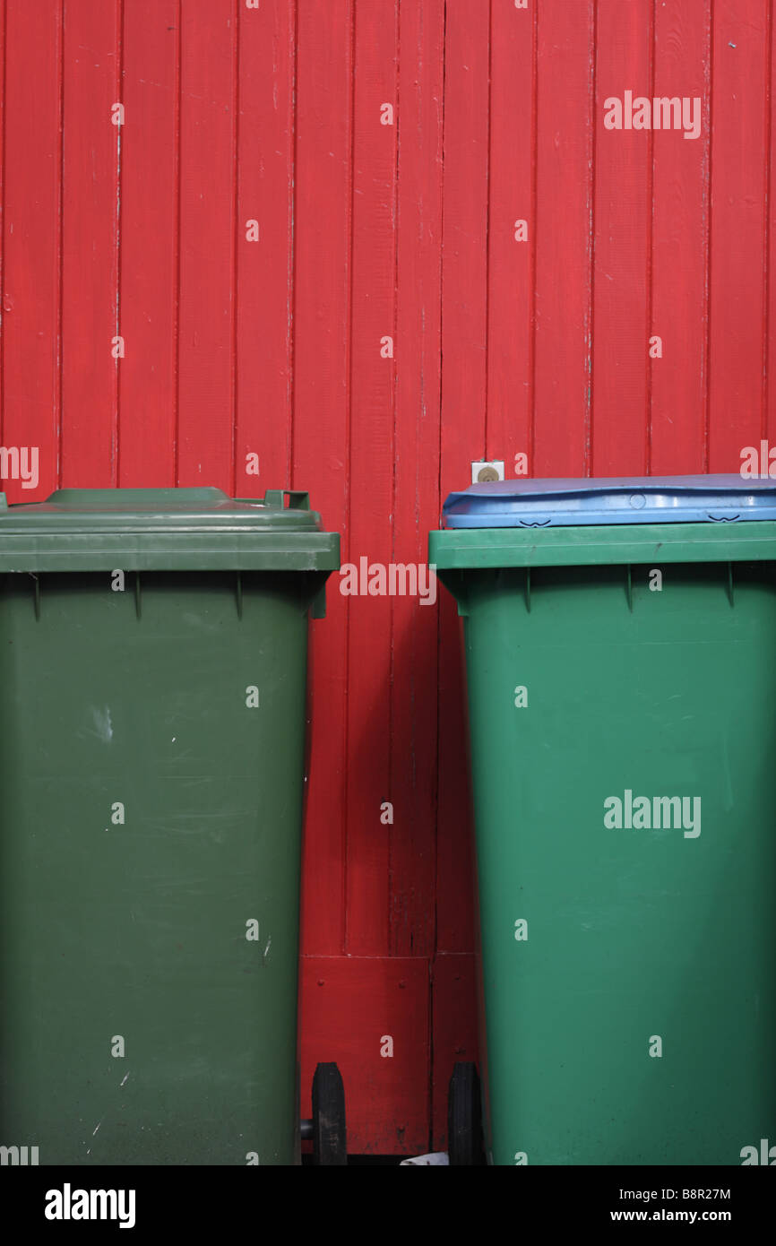 Garbage or recycling bins Stock Photo - Alamy