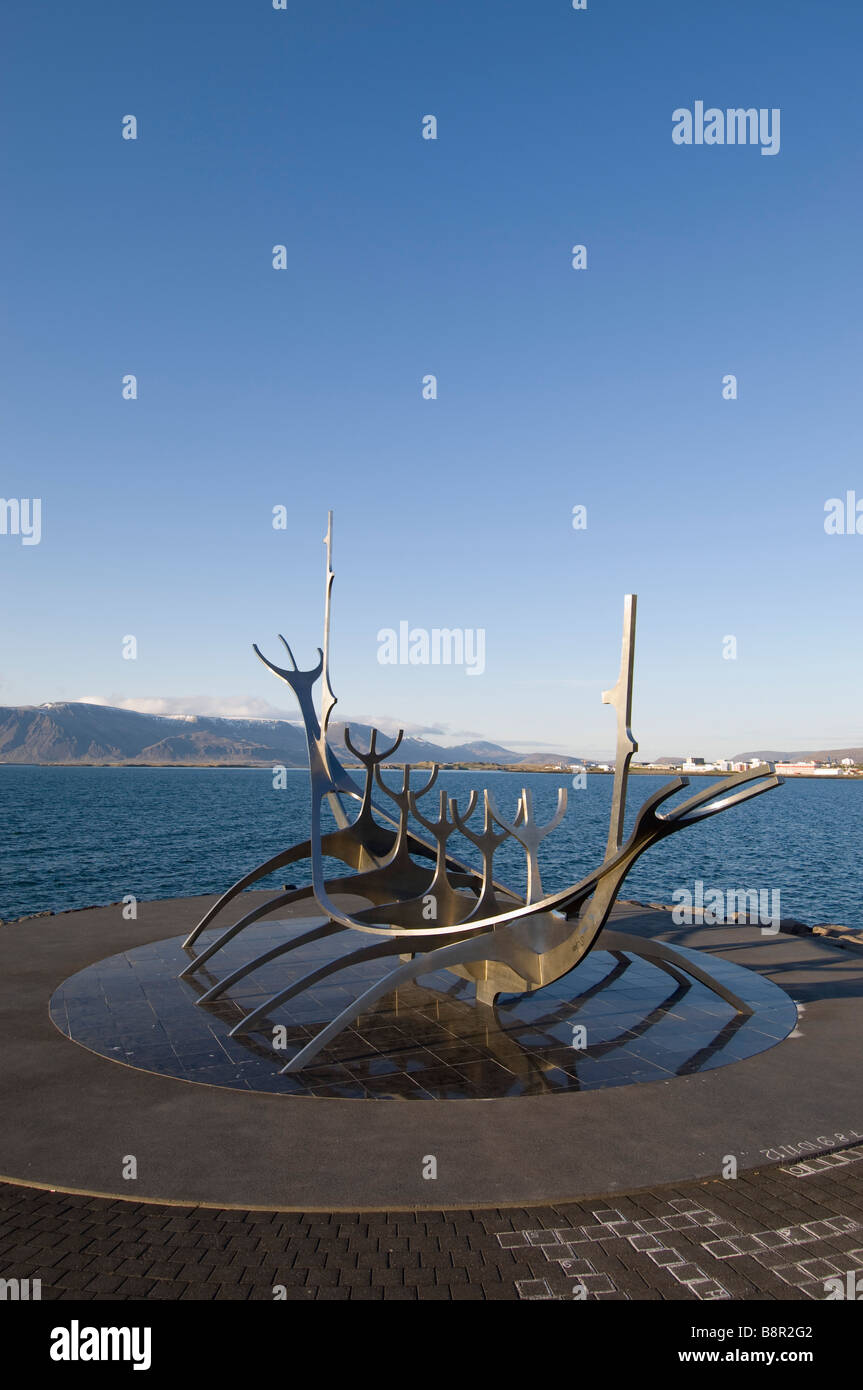 Sculpture of a Viking ship by Jon Gunnar Arnason Reykjavik Iceland ...