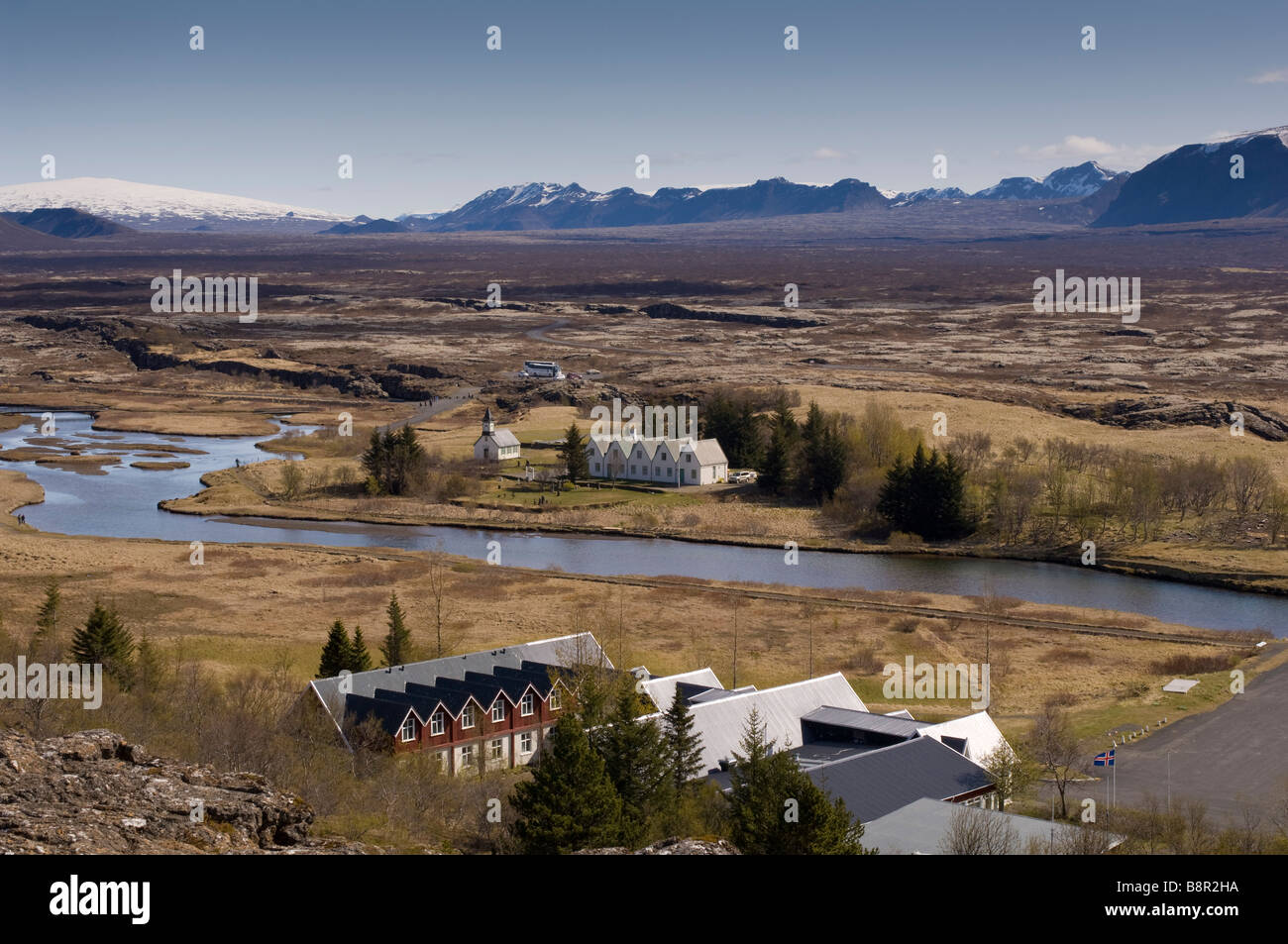 Mid Atlantic Rift zone Thingvellir National Park Iceland Stock Photo ...