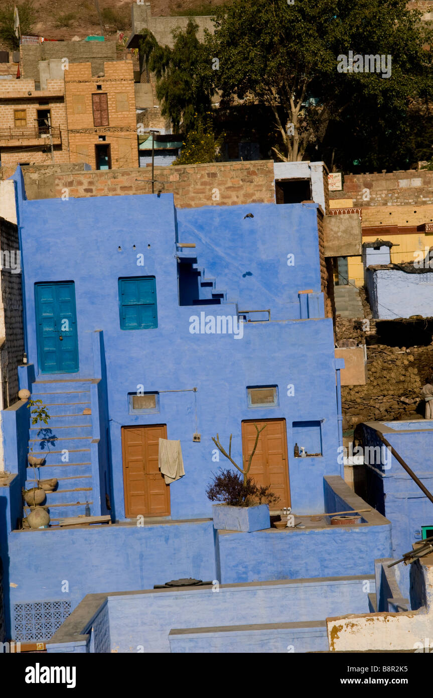 The city of Jodhpur in Rajasthan, India is famous for the blue ...