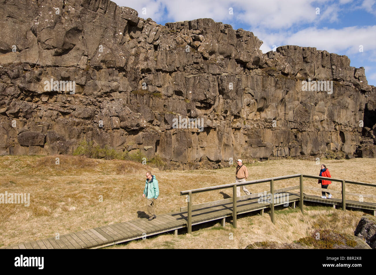 Mid Atlantic Rift zone Thingvellir National Park Iceland Stock Photo ...